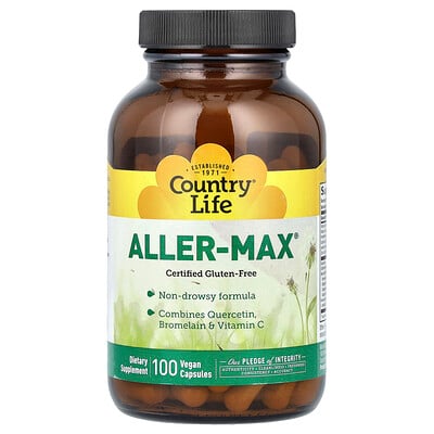 Aller-max, 100 vegan capsules by Country life Reviews - Vitamins ...