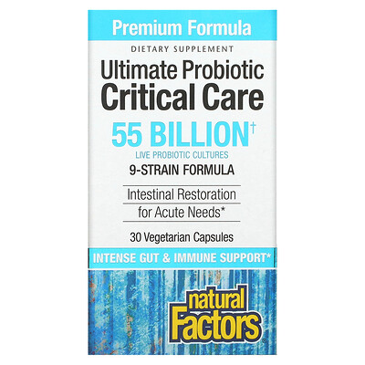 Ultimate probiotic, critical care, 55 billion, 30 vegetarian capsules ...