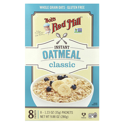 Instant oatmeal packets, classic, 8 packets, 1.23 oz (35 g) each by Bob ...