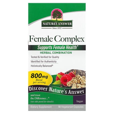 Female complex, herbal combination, 800 mg, 90 vegetarian capsules (400 ...