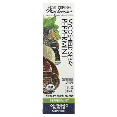 Mushrooms, mycoshield spray, peppermint, 1 fl oz (30 ml) by Host ...