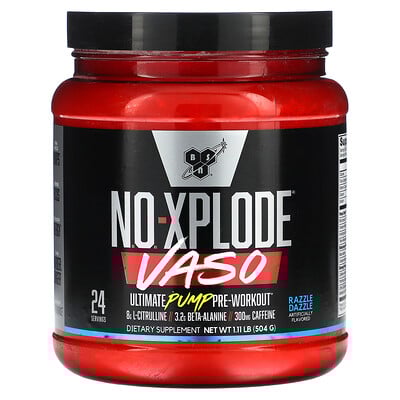 No-xplode vaso, ultimate pump pre-workout, razzle dazzle, 1.11 lb (504 g) by Bsn : review ...