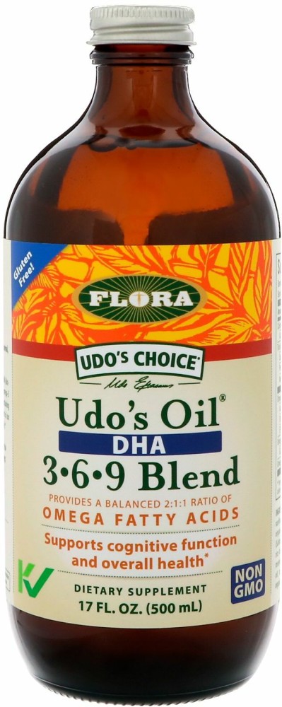Udo's choice, udo's oil dha 3-6-9 blend, 17 fl oz (500 ml) by Flora ...