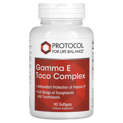 Gamma e toco complex, 90 softgels by Protocol for life balance : review ...