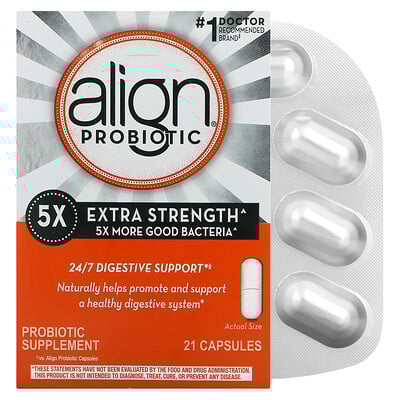 24/7 digestive support, probiotic supplement, extra strength, 21 ...