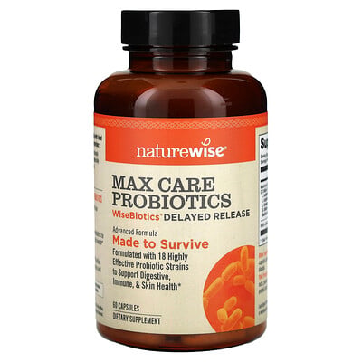 Max care probiotics, wisebiotics delayed release, 60 capsules by ...