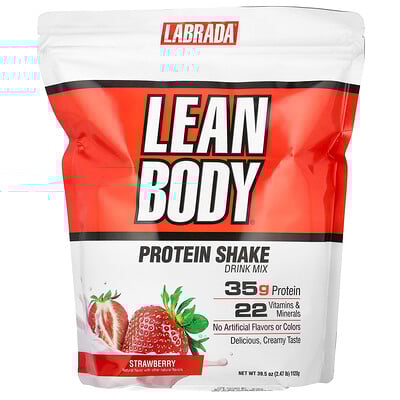 Lean body, protein shake drink mix, strawberry, 2.47 lb (1,120 g) by ...
