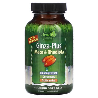 Ginza-plus, maca & rhodiola , 75 liquid soft-gels by Irwin naturals ...
