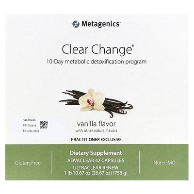 Clear change, 10-day metabolic detoxification program, vanilla, 3 piece ...
