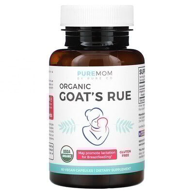Pure mom, organic goat's rue, 60 vegan capsules by Pure co. : review ...