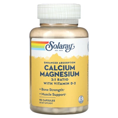 Enhanced absorption, calcium magnesium, 90 capsules by Solaray : review ...