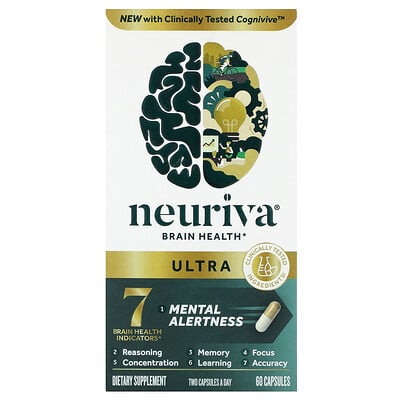 Neuriva brain health, ultra, 60 capsules by Schiff : review - วิตามิน ...