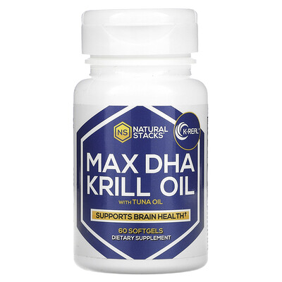 Max dha krill oil with tuna oil, 60 softgels by Natural stacks : review ...