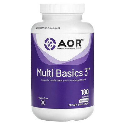 Multi basics 3, 180 capsules by Advanced orthomolecular research aor ...