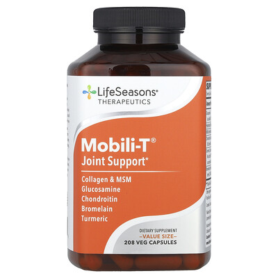 Therapeutics, mobili-t® joint support, 208 veg capsules by Lifeseasons ...