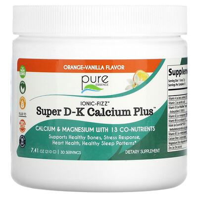 Ionic-fizz, super d-k calcium plus, orange-vanilla, 7.41 oz (210 g) by ...