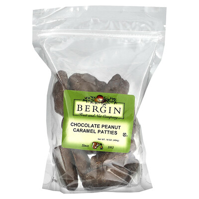 Chocolate peanut caramel patties , 16 oz (454 g) by Bergin fruit and ...
