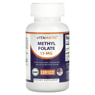 Methyl folate, 15 mg, 120 vegetable capsules by Vitamatic : review ...