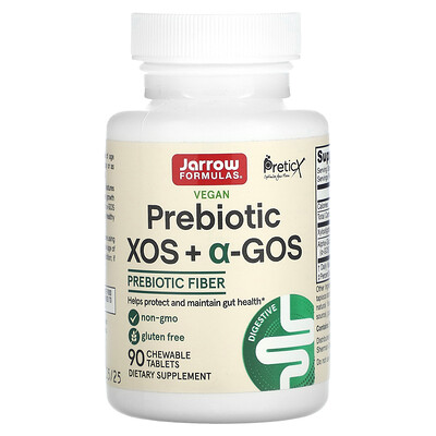 Prebiotic xos + a-gos, prebiotic fiber, 90 chewable tablets by Jarrow ...