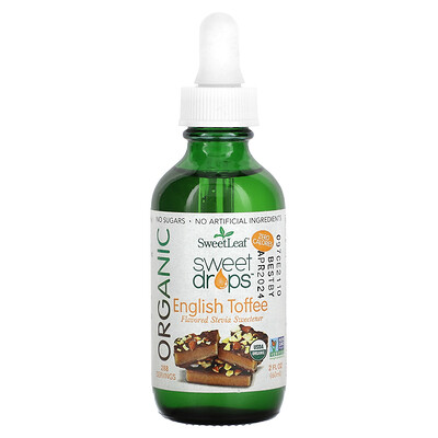 Sweetleaf, organic sweet drops, english toffee, 2 fl oz (60 ml) by ...
