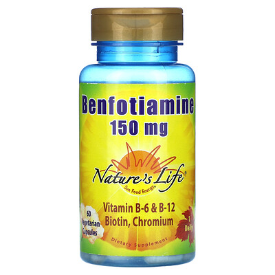 Benfotiamine, 150 mg, 60 vegetarian capsules by Nature's life Reviews ...