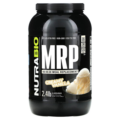 Mrp 40:40:20 meal replacement, creamy vanilla, 2.4 lb (1,096 g) by ...