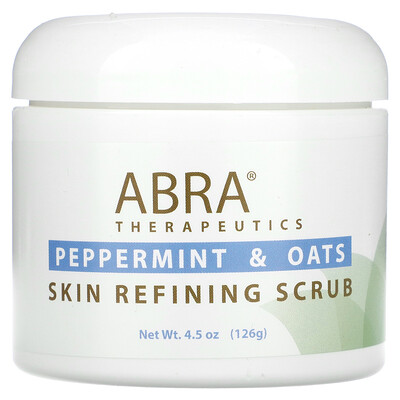 Skin refining scrub, peppermint and oats, 4.5 oz (126 g) by Abra ...