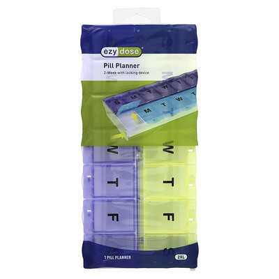 2-week with locking device pill planner, 2xl, 1 count by Ezy dose ...