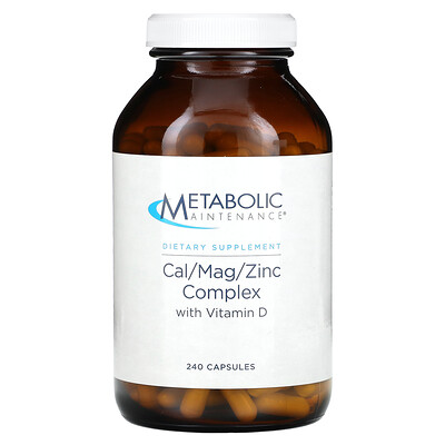 Cal/mag/zinc complex with vitamin d, 240 capsules by Metabolic ...