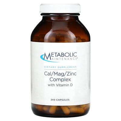 Cal/mag/zinc complex with vitamin d, 240 capsules by Metabolic ...
