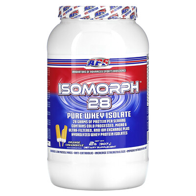 Isomorph 28, pure whey isolate, orange creamsicle, 2 lb (907 g) by Aps ...