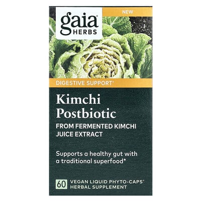 Kimchi postbiotic, 60 vegan liquid phyto-caps by Gaia herbs Reviews ...