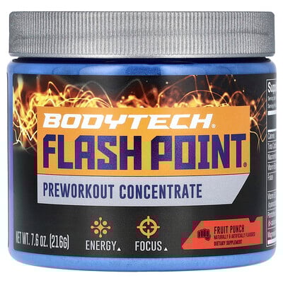 Flash point, preworkout concentrate, fruit punch , 7.6 oz (216 g) by ...