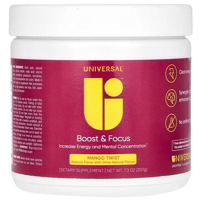 Boost & focus, mango twist, 7.3 oz (207 g) by Universal u : review ...