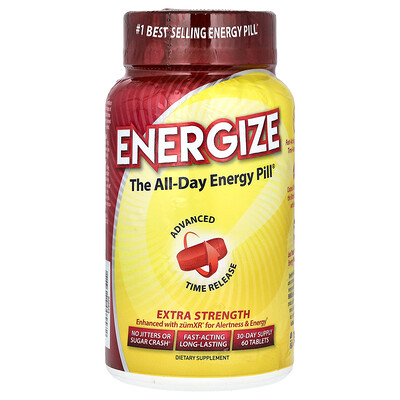 Energize, the all-day energy pill, extra strength, 60 tablets by ...