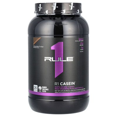 R1 casein, protein powder drink mix, chocolate fudge, 2.01 lb (910 g ...