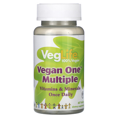 Vegan one multiple , 60 tablets by Veglife : review - Vitamins ...