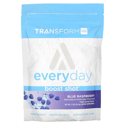 Everyday, boost shot, blue raspberry, 1.2 oz (34.3 g) by Transformhq ...