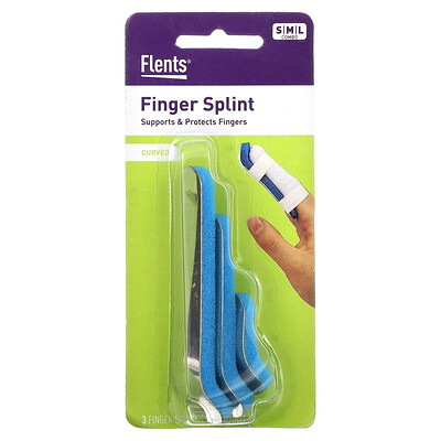 Finger splint, curved, s,m,l, 3 piece set by Flents : review - Medical ...