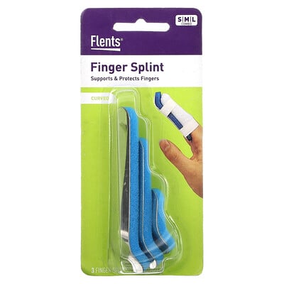 Finger splint, curved, s,m,l, 3 piece set by Flents : review - Medical ...