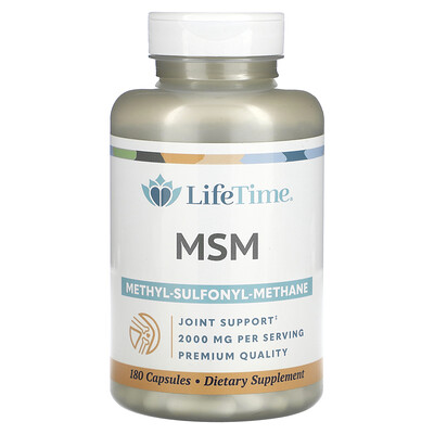 Msm, 2,000 mg, 180 capsules (1,000 mg per capsule) โดย Lifetime ...