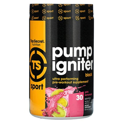 Sport, pump igniter black, ultra performing pre-workout, pink lemonade ...