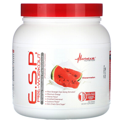 E.s.p. pre-workout, watermelon, 300 g by Metabolic nutrition : review ...