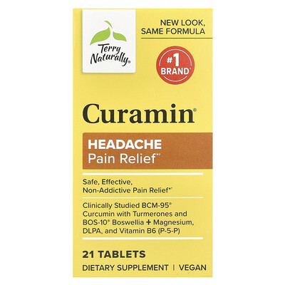 Curamin®, headache pain relief, 21 tablets by Terry naturally : review ...