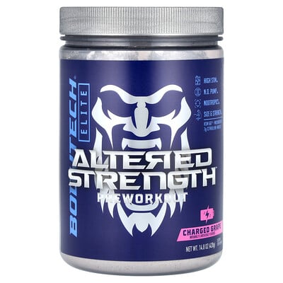 Elite, altered strength pre-workout, charged grape, 14.8 oz (420 g) by ...