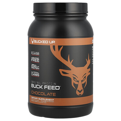 Buck feed ™, original protein, chocolate, 35.34 oz (1,002 g) by Bucked ...
