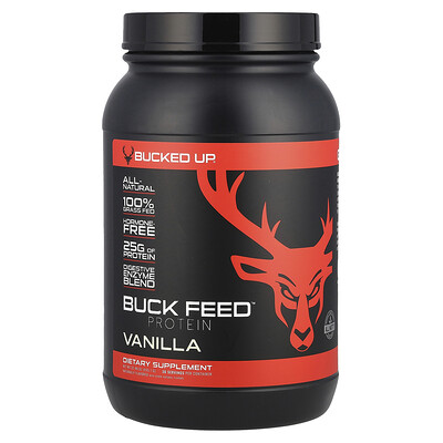 Buck feed™, protein, vanilla, 32.98 oz (935.1 g) 由 Bucked up 提供的评价 ...