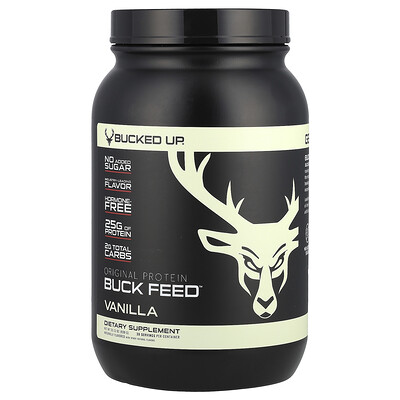 Buck feed™, original protein, vanilla, 33.12 oz (939 g) by Bucked up ...
