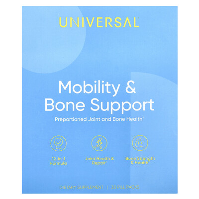 Mobility & bone support, 30 pill packs by Universal u Reviews ...