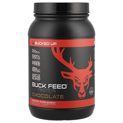 Buck feed™, protein, chocolate, 36.37 oz (1,031 g) by Bucked up ...